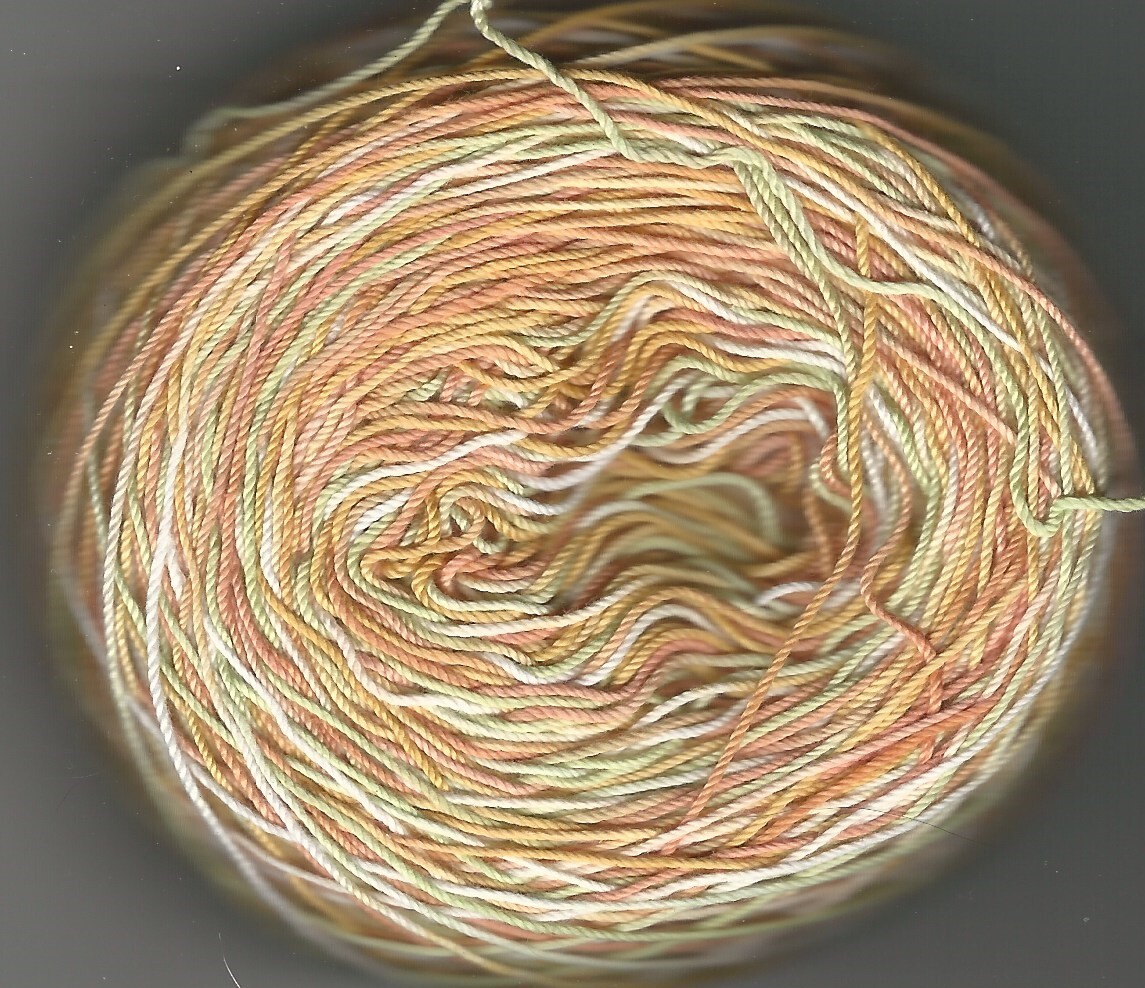 Handdyed Crochet/ tatting thread variegated yellows w/green 10 (12A) | eBay