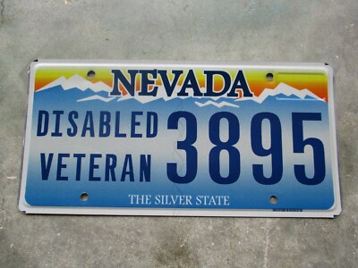 Nevada Disabled Veteran license plate # 3895 | eBay