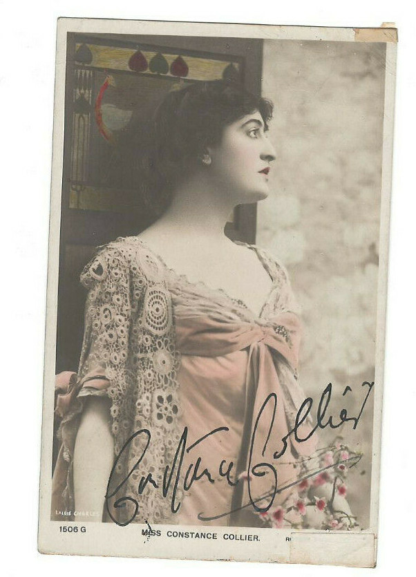 Constance Collier Signed Postcard Photo / Alfred Hitchcock "Rope ...