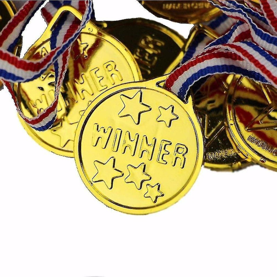 Kids Winner Medals School Sports Day Teacher Reward Prize Gold Lanyard ...