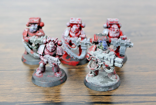 Warhammer 40k Space Marines Blood Angels Devastators Squad (5) Semi ...