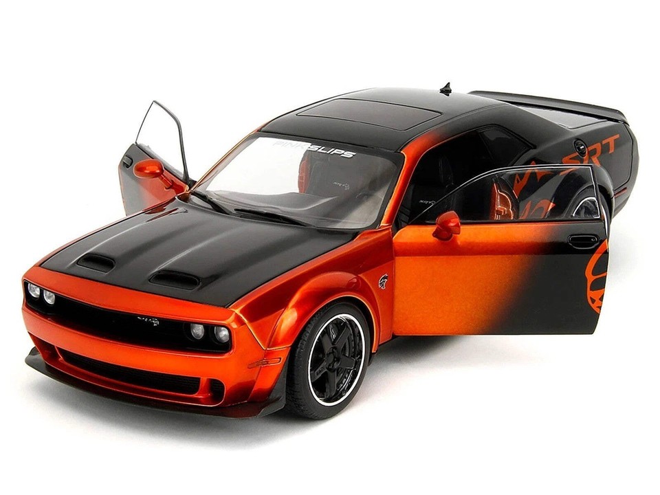 Jada Pink Slips 2015 Dodge Challenger SRT Hellcat Redeye Orange Black 1 ...