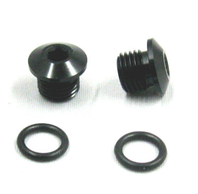 04 an slim line profile milled orb o ring boss port plug black 2 per pk ...
