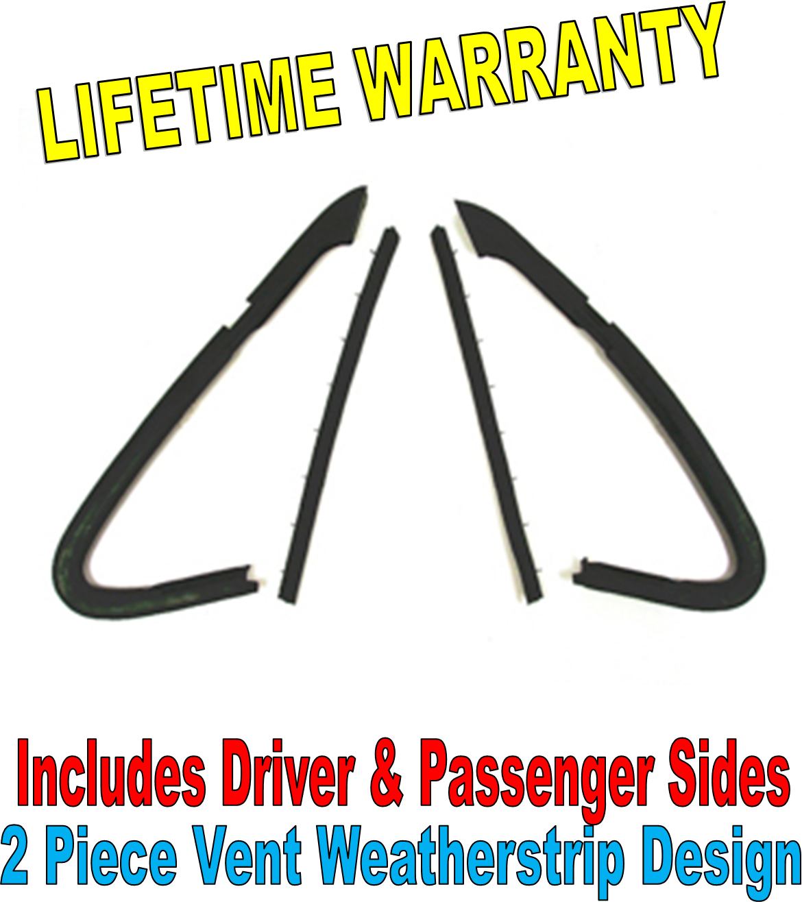 1981-1985 Chevy/GMC Pickup Truck Vent Window Seals, PAIR, 2pc Seals C10 ...