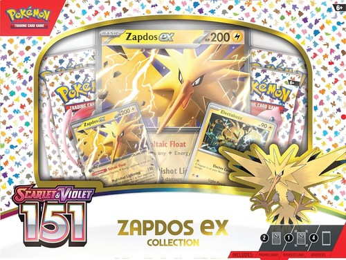 New Zapdos EX Pokemon 151 TCG Scarlet & Violet Collection with 4 ...