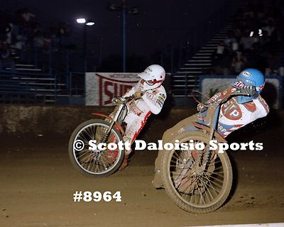 1980's Kelly Moran Gene Woods 8 x 10 Costa Mesa Speedway Motorcycle ...