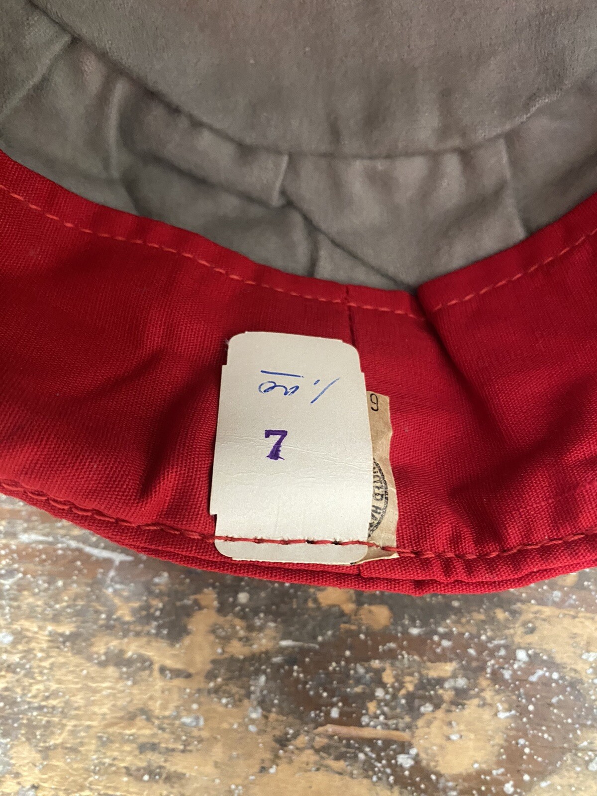 NOS DEADSTOCK 1940s 50s Vintage Carhartt Red Hunting Hat Ear Flap Cap 7 ...