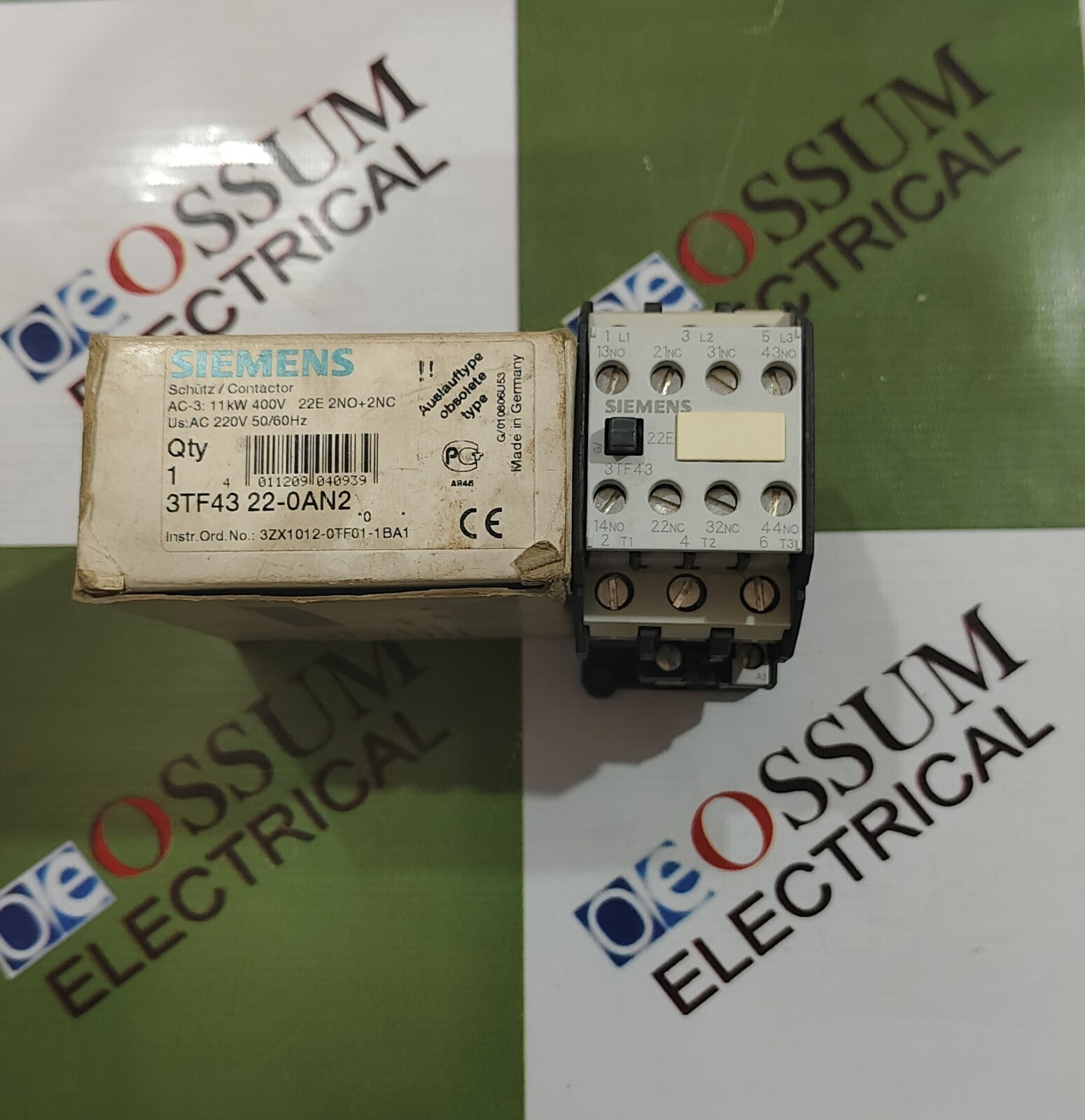 SIEMENS 3TF43 22-0AN2 POWER CONTACTOR 18A VOLTAGE 220VAC FREE FAST ...