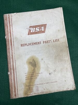 BSA A65 A50 1969 Replacement Parts Catalogue Spares Book Guide Used Reprint | eBay UK
