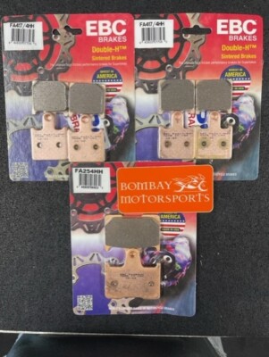 EBC KAWASAKI NINJA ZX-14R FRONT / REAR BRAKE PAD SET 2006-2021 HH RATED ...