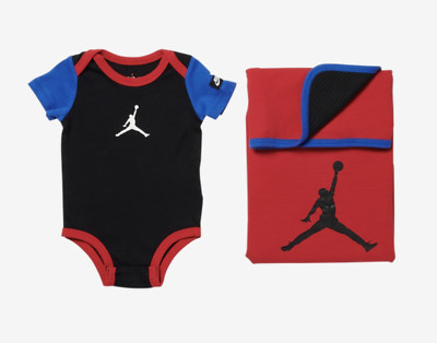 2 Piece Nike Jordan Baby Infant Gift Set Bodysuit / Blanket set 6 ...
