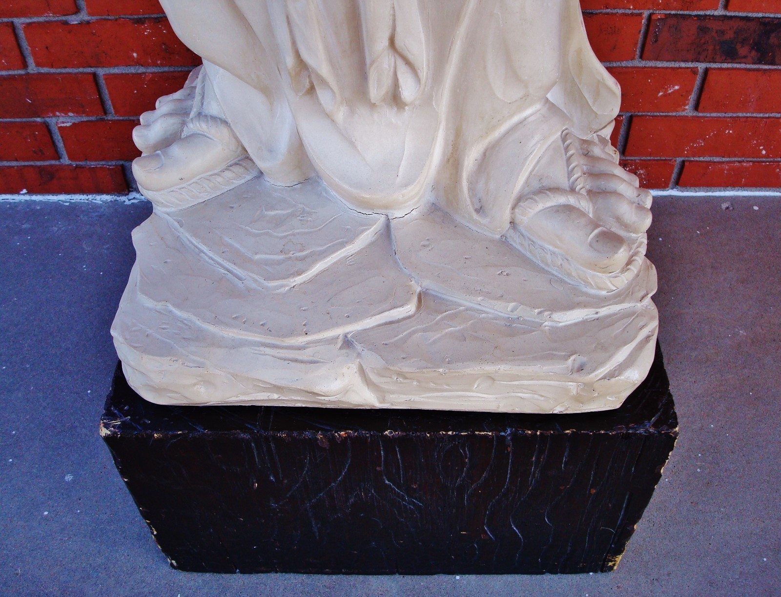 Almost Life-size Ho-Tai Hotei Budai Laughing Buddha Plaster(?) Statue ...