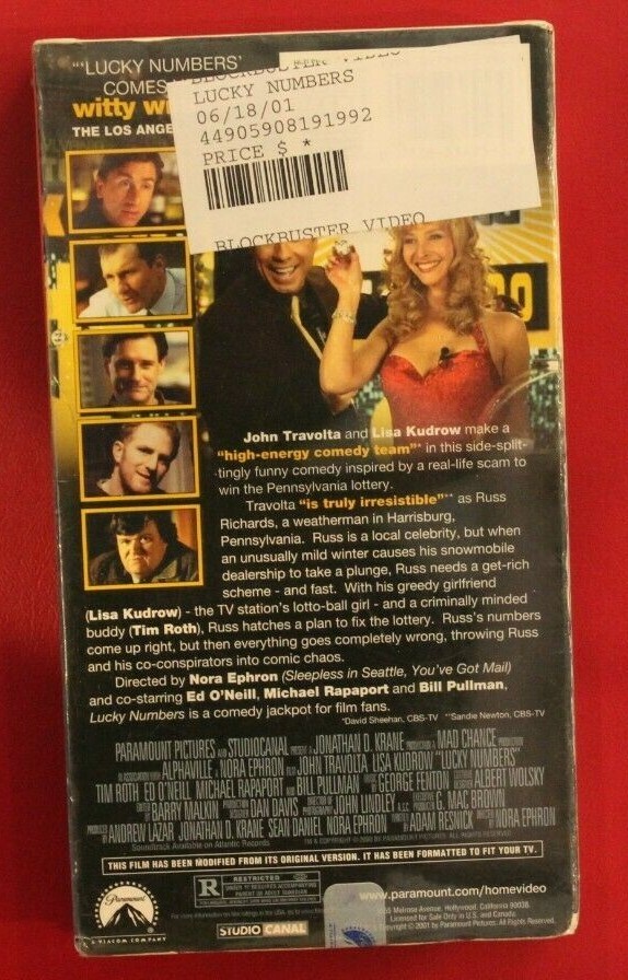 Lucky Numbers (VHS 2001) 97363369530| eBay
