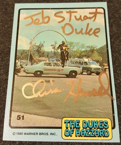 CHRIS HENSEL1980 DONRUSS #51THE DUKES OF HAZZARD AUTO HAND SIGN *JEB ...