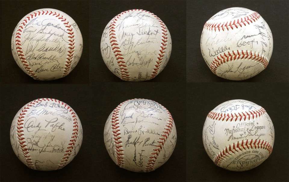 1953 Milwaukee Braves team-signed/autographed baseball (27 signatures ...