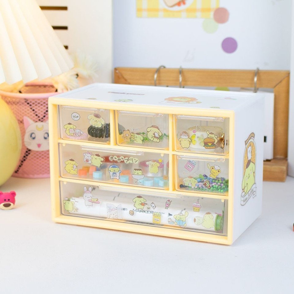 Cinnamoroll Kuromi My Melody Cartoon Desktop Storage Box Cosmetics ...