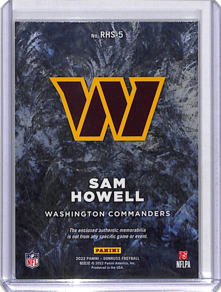 2022 Panini Donruss Sam Howell Rookie Sweaters #RHS-5 RC | eBay