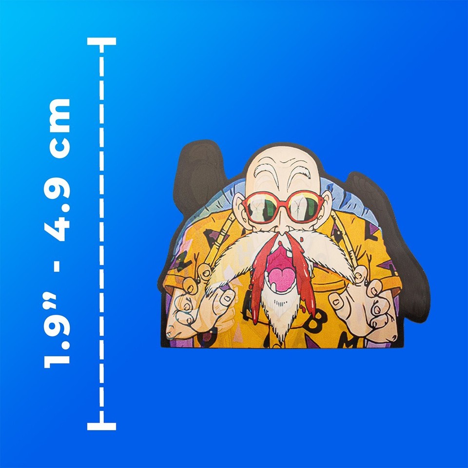 Decor Art Anime Dragon Ball Z Mr. Master Roshi 3 Faces Decal Sticker ...