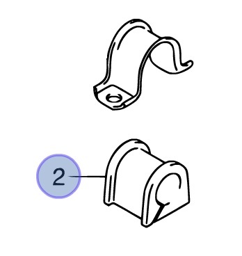 2xNEW Genuine Suzuki GV Grand Vitara 09-16 Anti Roll Bar Rubber BUSH ...