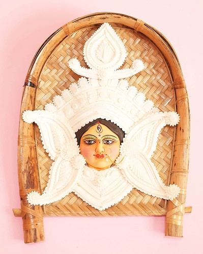 Bamboo Khullo Handpainted Durga Art for Home Office Decor Gift Item ...