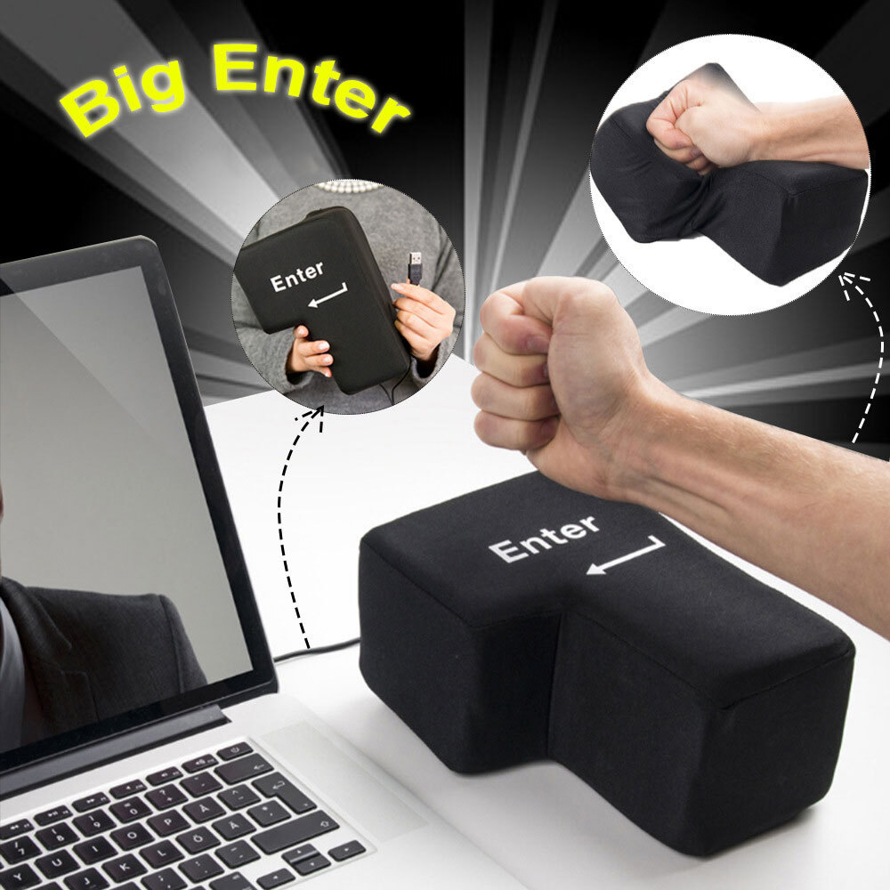 Anti-Stress Computer Huge Enter Key Giant USB Keyboard Vent Button (Black) FZ | eBay