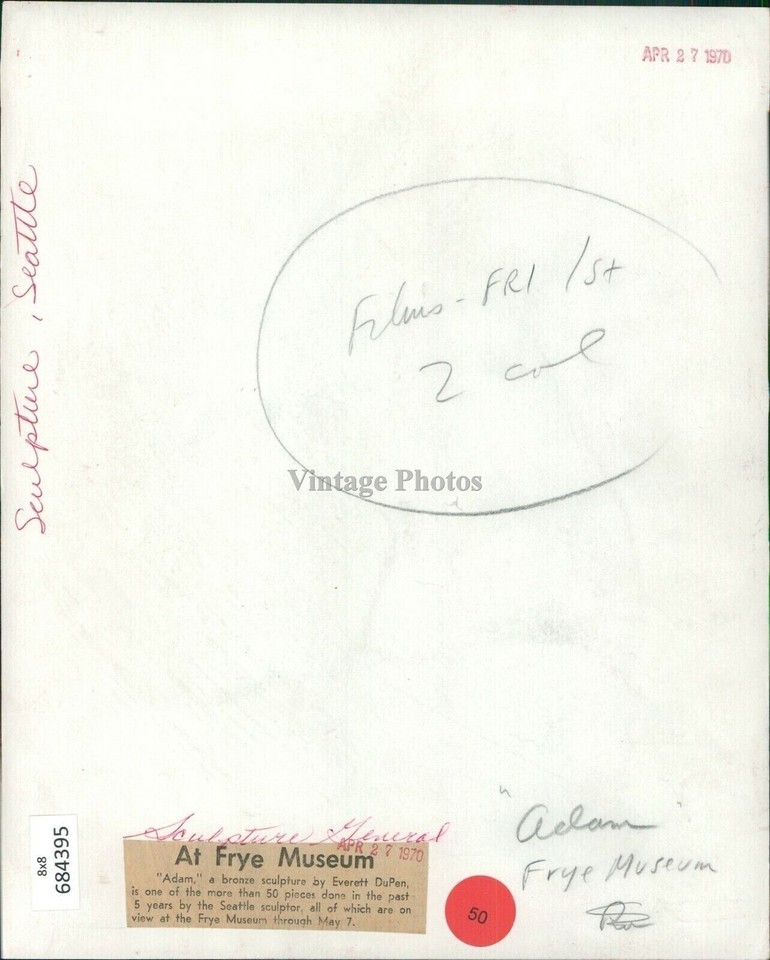 1970 Fashion Adam Frye Museum Bronze Sculpture Everett Dupen 8X8 ...