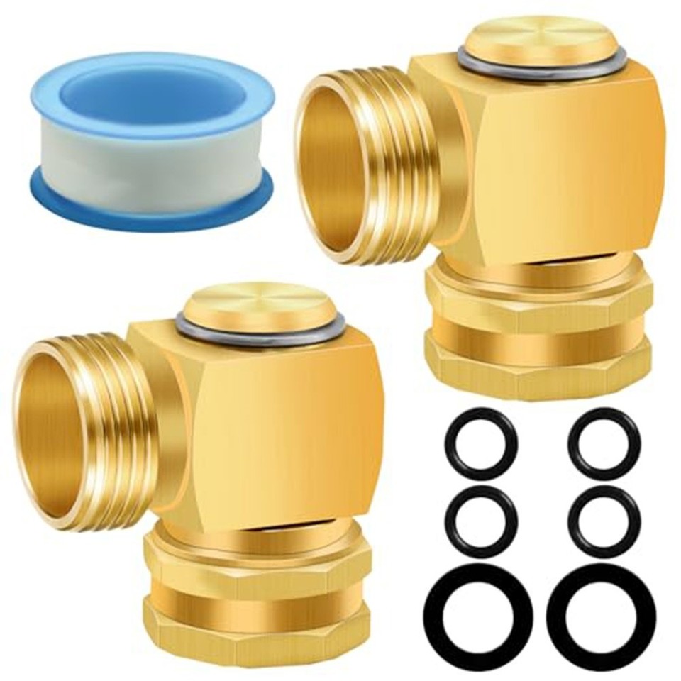 Premium Brass 90 Degree Hose Elbow Leak proof Design Easy Installation ...