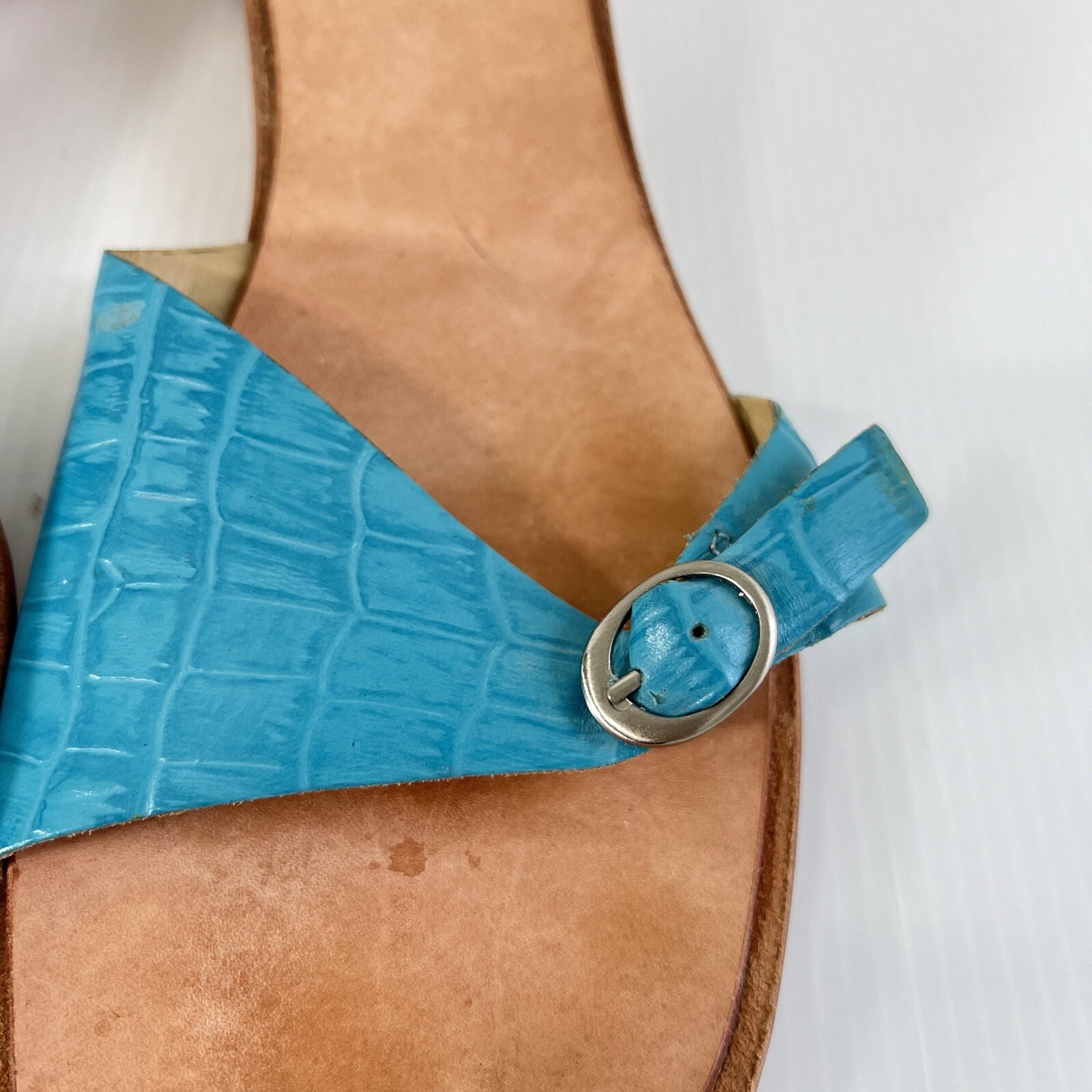 Vintage Shannon Diego AMY Slide Sandals Size 10 Blue … - Gem