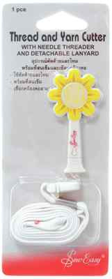 Sew Easy Daisy Thread and Yarn Cutter With Handy Needle Threader ...