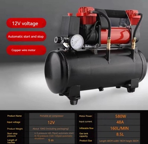 Small Air Compressor 12V 220V Car Tire Inflator Spray Painting Air Pump ...