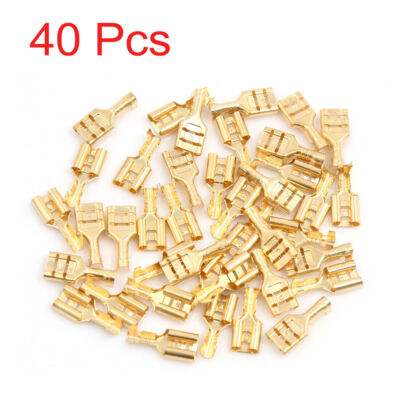 40Pcs Electronic Components 7mm Width Female Spade Terminals Connector ...