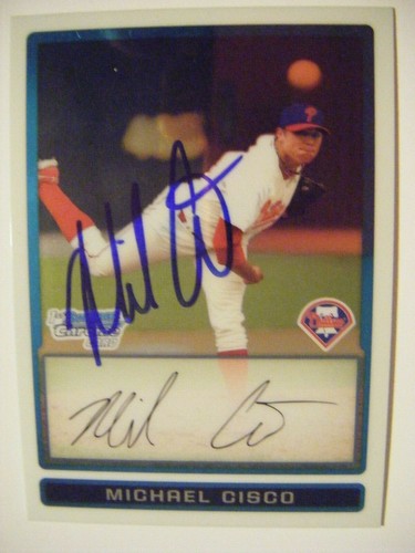 MICHAEL CISCO signed PHILLIE 2009 Bowman Chrome baseball card AUTO USC ...
