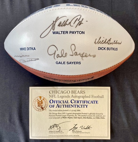 Walter Payton Gale Sayers Dick Butkus Mike Ditka Signed Bears Legends ...