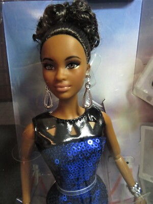 GORGEOUS DOLL the BARBIE LOOK NIGHT OUT-AA BLUE SEQUIN DRESS-NIB ...