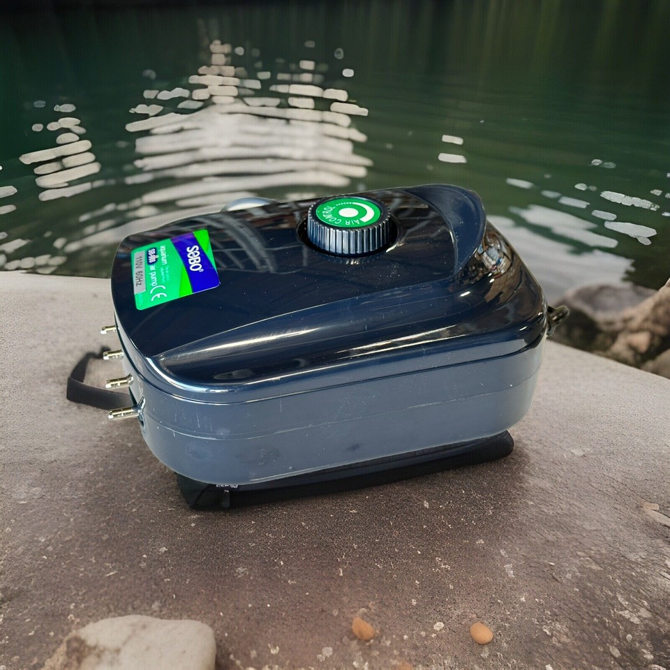 Quad Outlet 12W Aquarium Oxygen Air Pump Air Flow Fish Tank Air ...