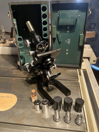 Vintage Scientific Bausch & Lomb Microscope Made In USA | eBay