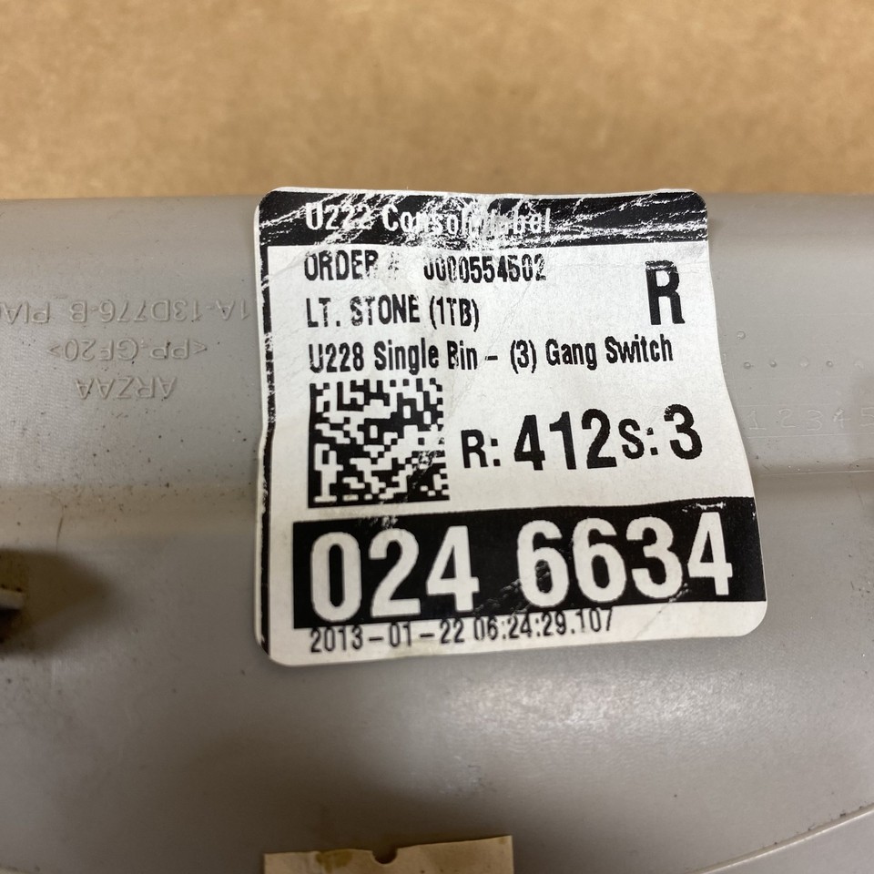 07-14 Ford Edge Flex Taurus Lincoln Overhead Console Dome Light Map ...