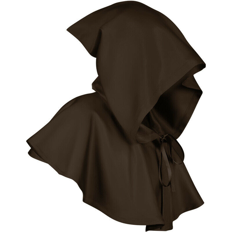 Halloween Cosplay Costume Cloak Medieval Hooded Cape Cowl Witch Monk ...