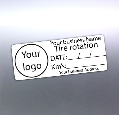 102 Tire rotation custom sticker your address Logo and business name ...