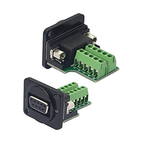 DB9 Panel Mount Terminal RS232 Serial to Terminal Female Adapter ...