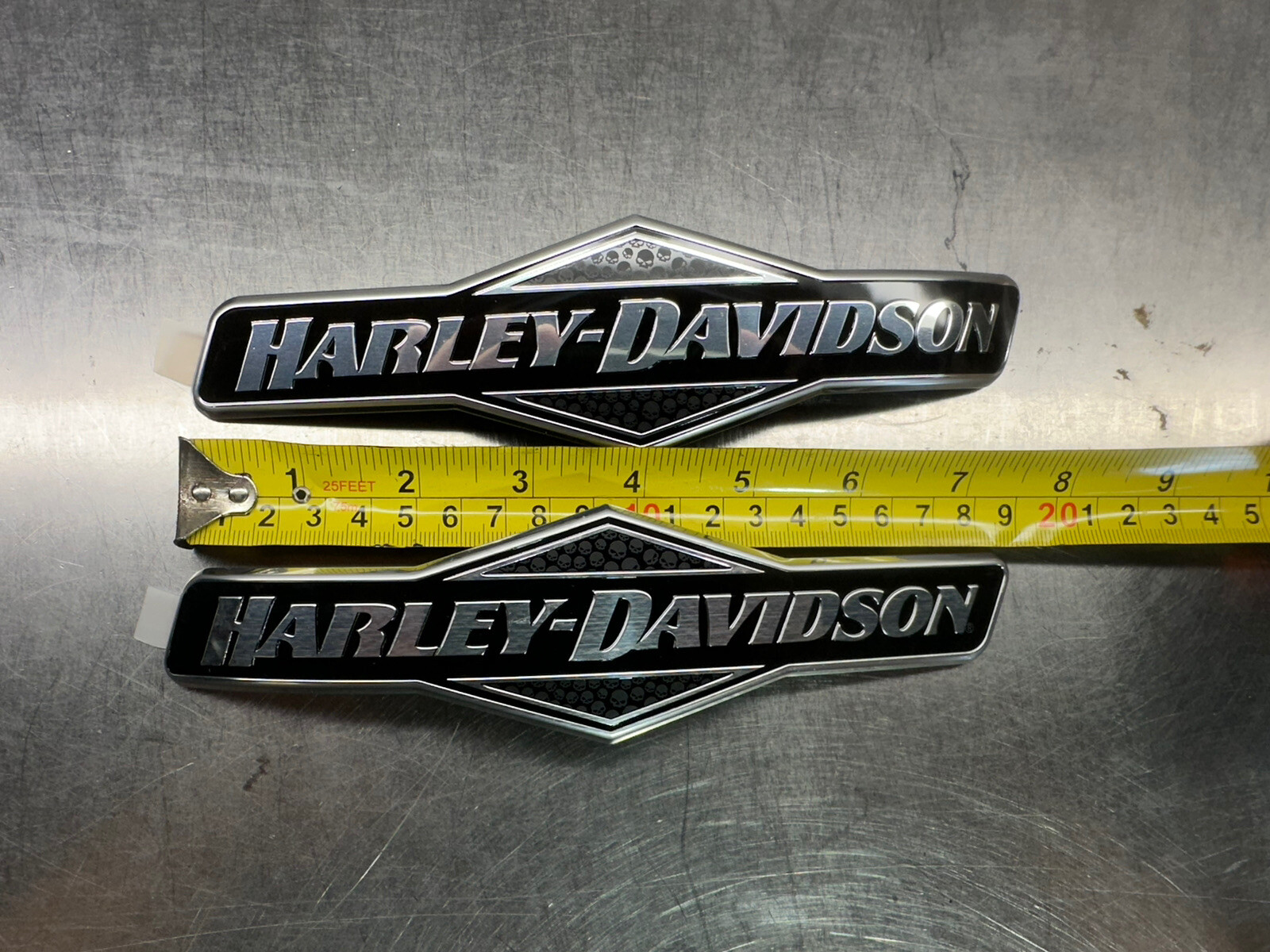 Genuine Harley Touring Skull Willie G Fuel Gas Tank Set Emblems Badges ...
