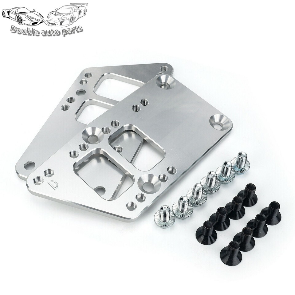 Silver For LS1 LS2 LS3 LS Swap Engine Mounts Motor Billet Mount Adapter ...