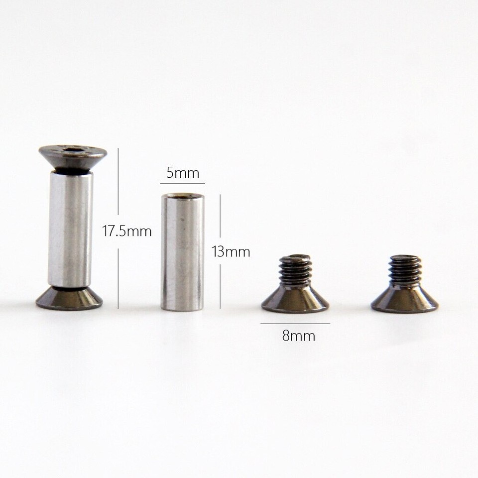 10pcs Knife Handle Bolt Rivets Scale Screw Fastener Nut Flat Hex Head ...