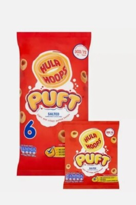 Hula Hoops Puft Salted 15g x 18, Pack of 6 x 3 - Fast & Free Postage ...