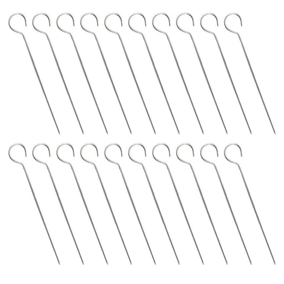 20Pcs Skewers for Kabobs Bbq Stainless Steel Grilling Sticks BBQ Meat ...