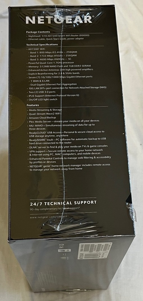 NEW NETGEAR Nighthawk X10 AD7200 Mbps 7 Port Smart Wireless Router ...