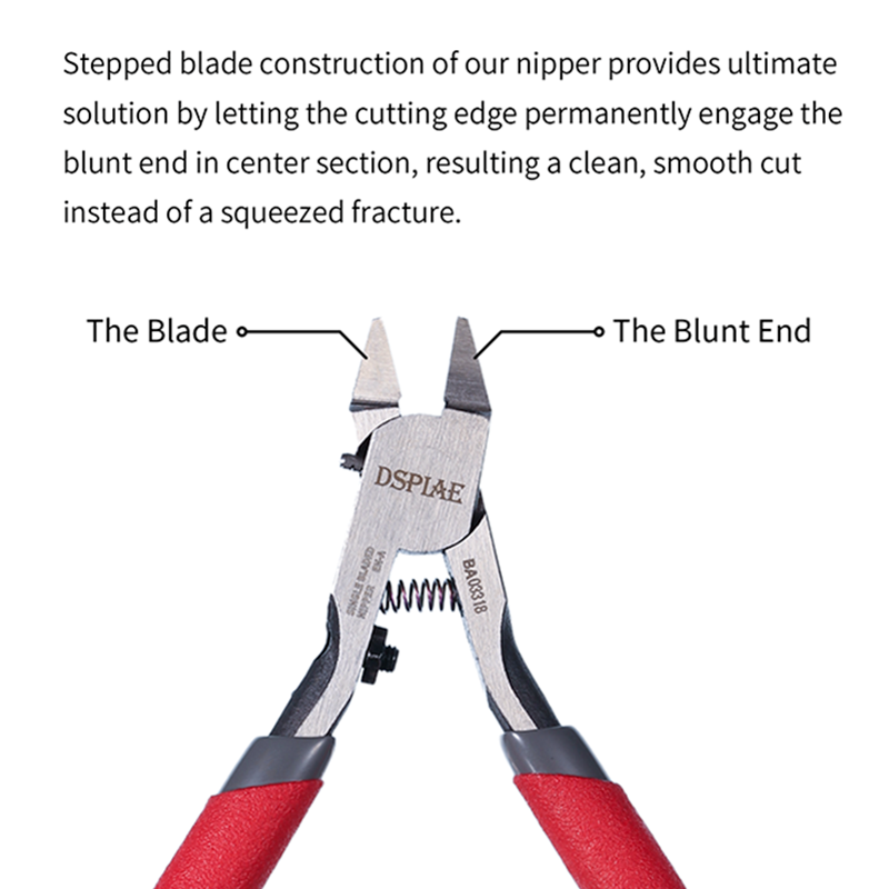 DSPIAE Ultra-Thin Single Blade Nipper Craft Tools Model Building Hobby ...