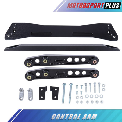 Black Rear Lower Control Arm Subframe Brace Kit For 1994-2001 Acura ...