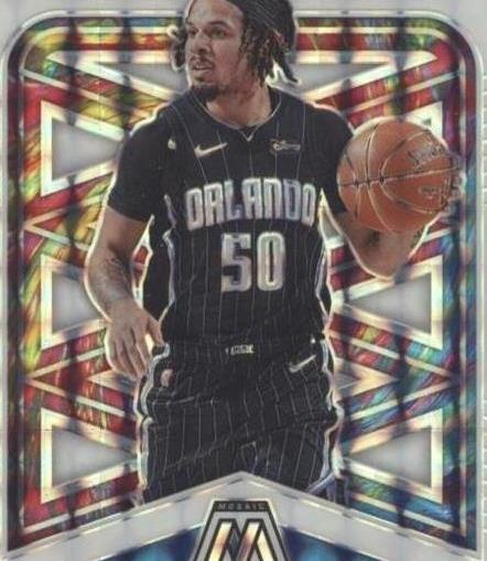 2020-21 Panini Mosaic - Introductions Cole Anthony #7 White Mosaic ...