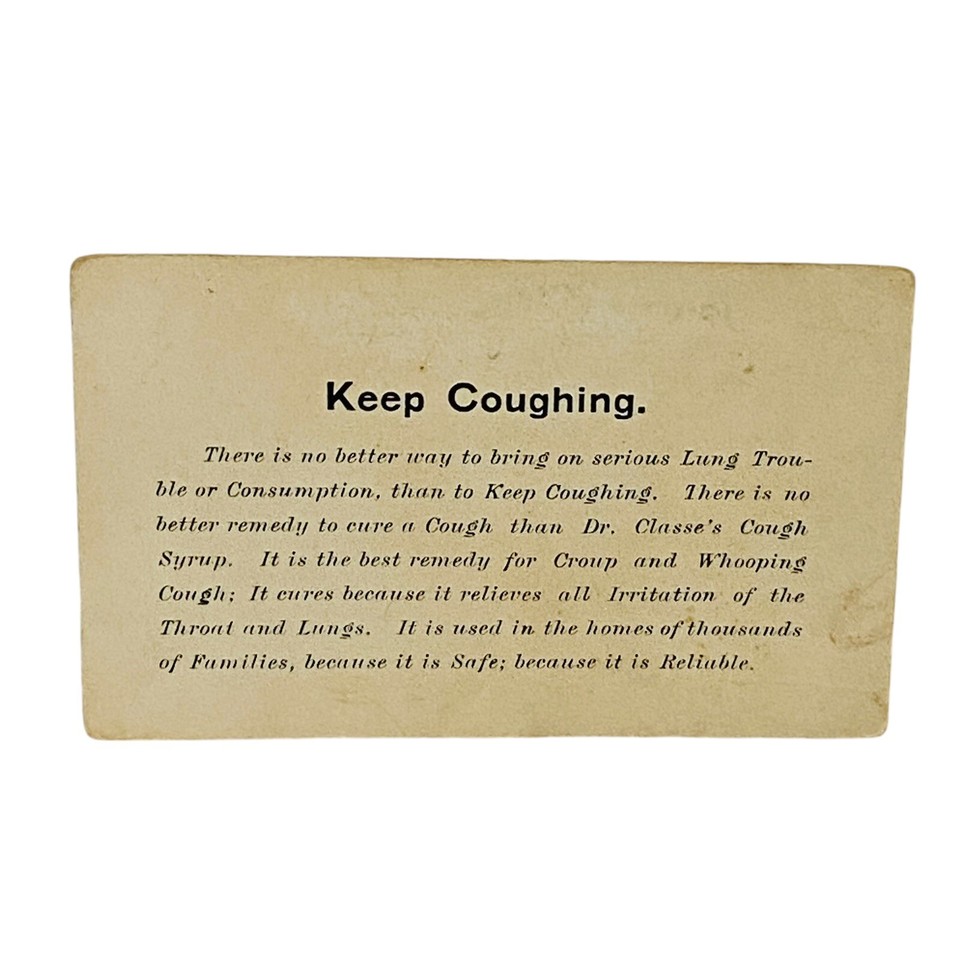 Dr Classe Cough Syrup Girl Playing Badminton Victorian Trade Card | eBay